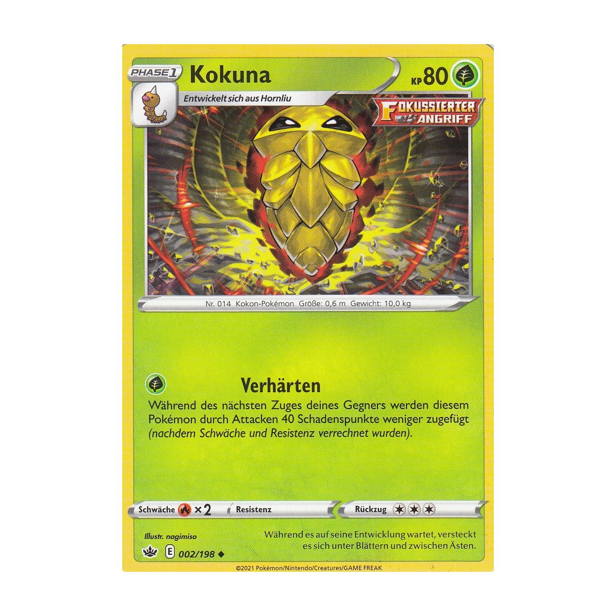 Kokuna 002/198 Schaurige Herrschaft Pokemon Karte günstig kaufen