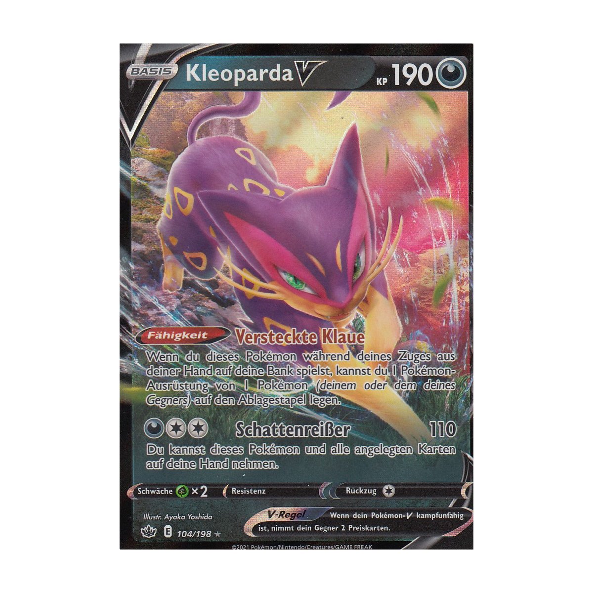 Kleoparda-V 104/198 Schaurige Herrschaft Pokemon Karte kaufen