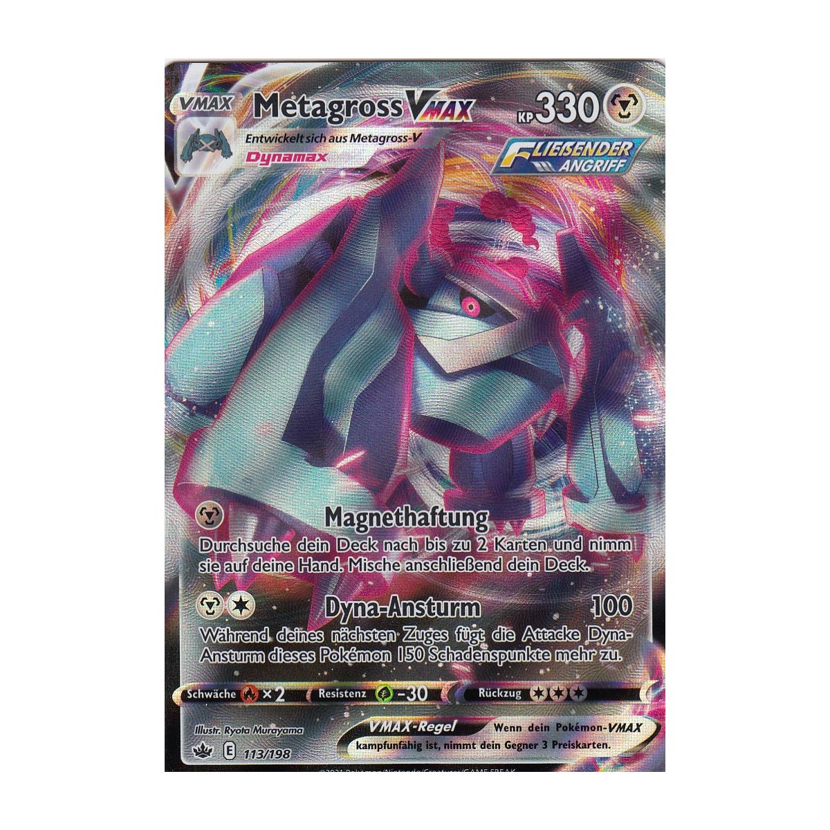 Metagross-VMAX 113/198 FULLART Schaurige Herrschaft Pokemon Karte kaufen