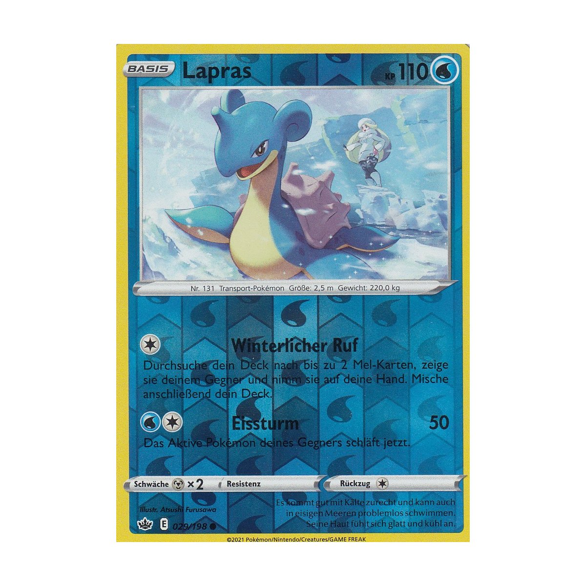Lapras 029/198 REVERSE HOLO Schaurige Herrschaft Pokemon Karte kaufen