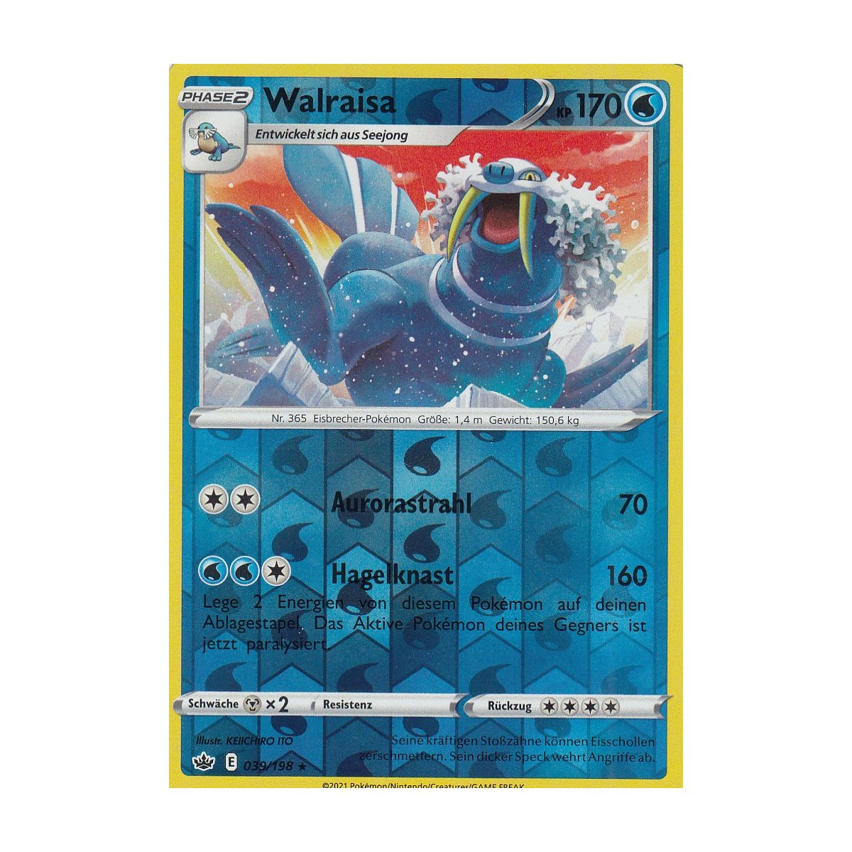 Walraisa 039/198 REVERSE HOLO Schaurige Herrschaft Pokemon Karte kaufen