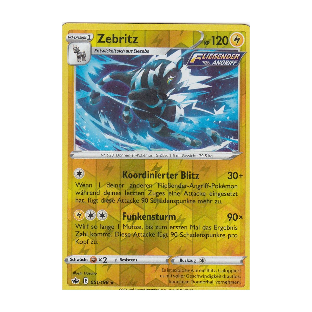 Zebritz 051/198 REVERSE HOLO Schaurige Herrschaft Pokemon Karte kaufen