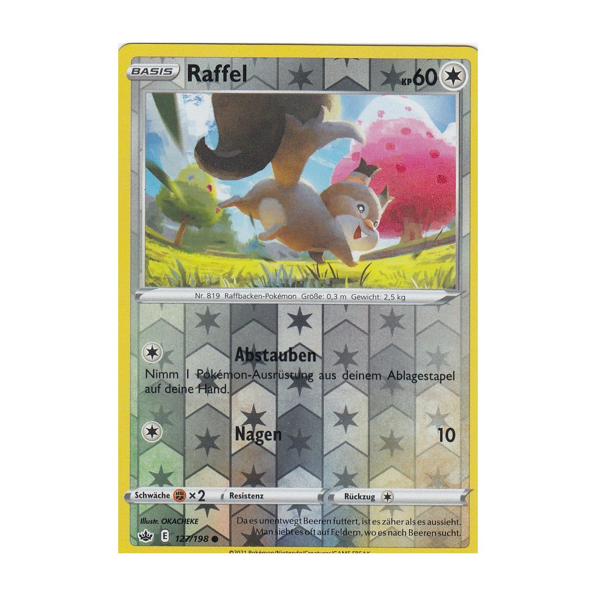 Raffel 127/198 REVERSE HOLO Schaurige Herrschaft Pokemon Karte kaufen