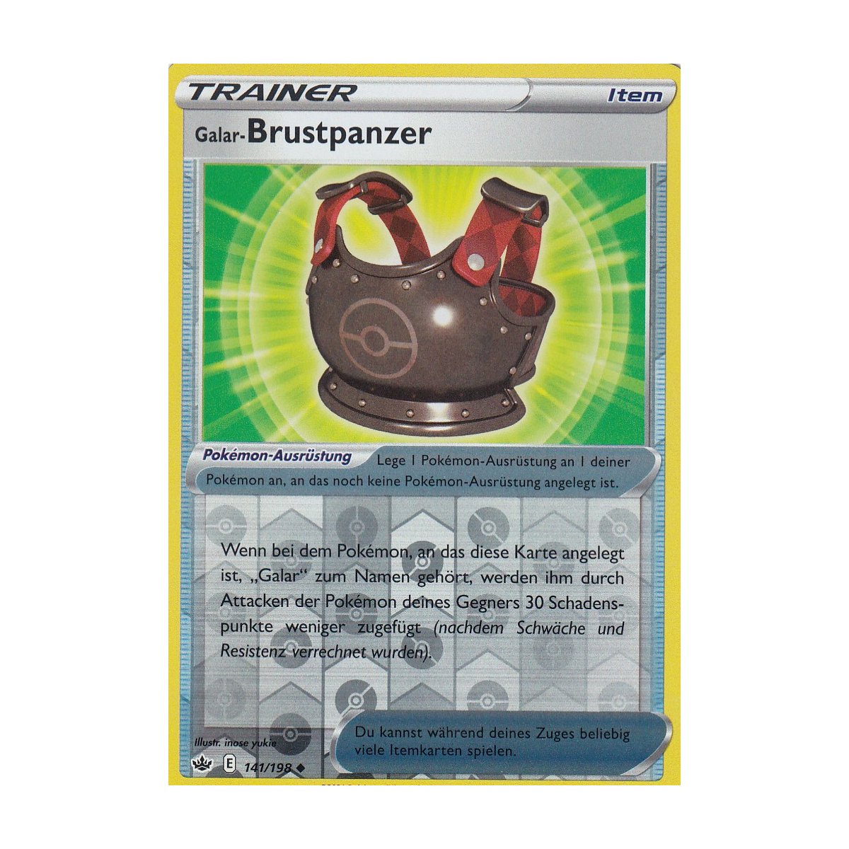 Galar-Brustpanzer 141/198 REVERSE HOLO Schaurige Herrschaft Pokemon ...