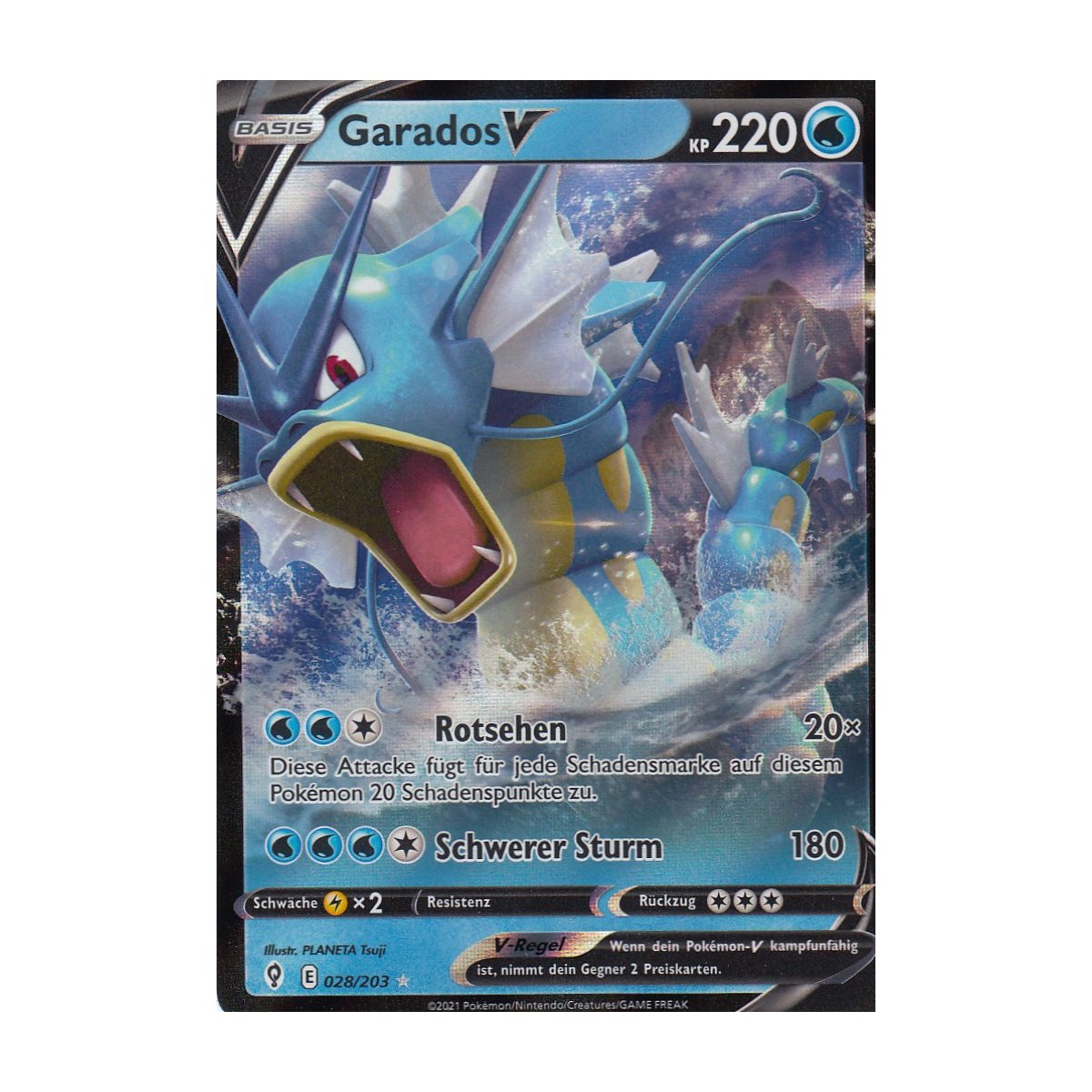 Garados-V 028/203 HOLO Drachenwandel Pokemon Karte günstig kaufen