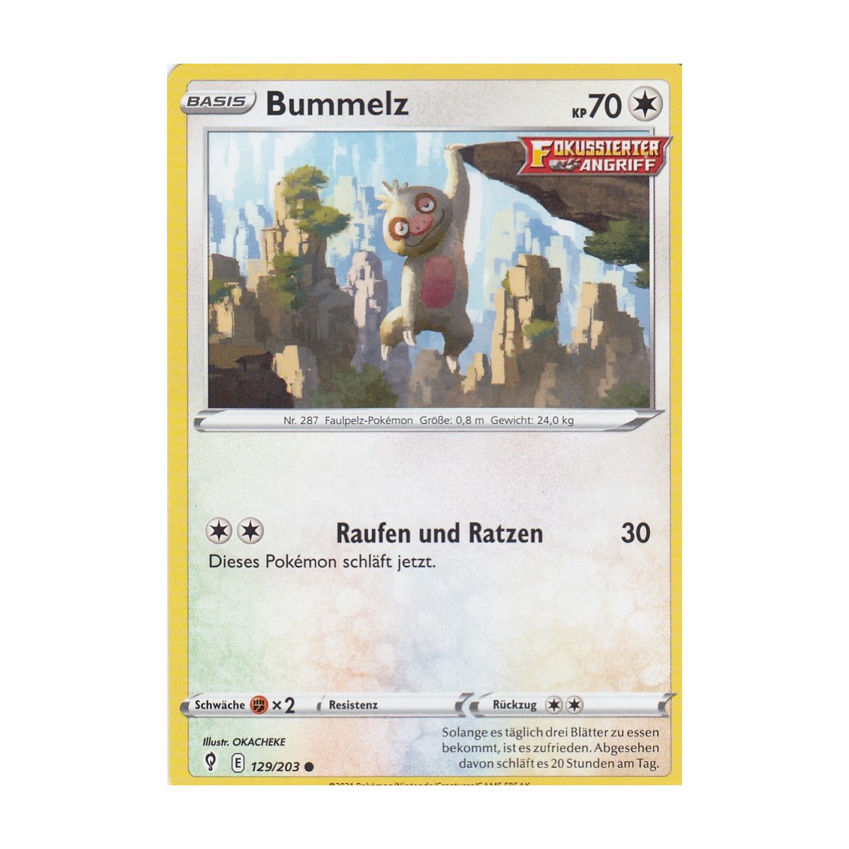 Bummelz 129/203 Drachenwandel Pokemon Karte günstig kaufen