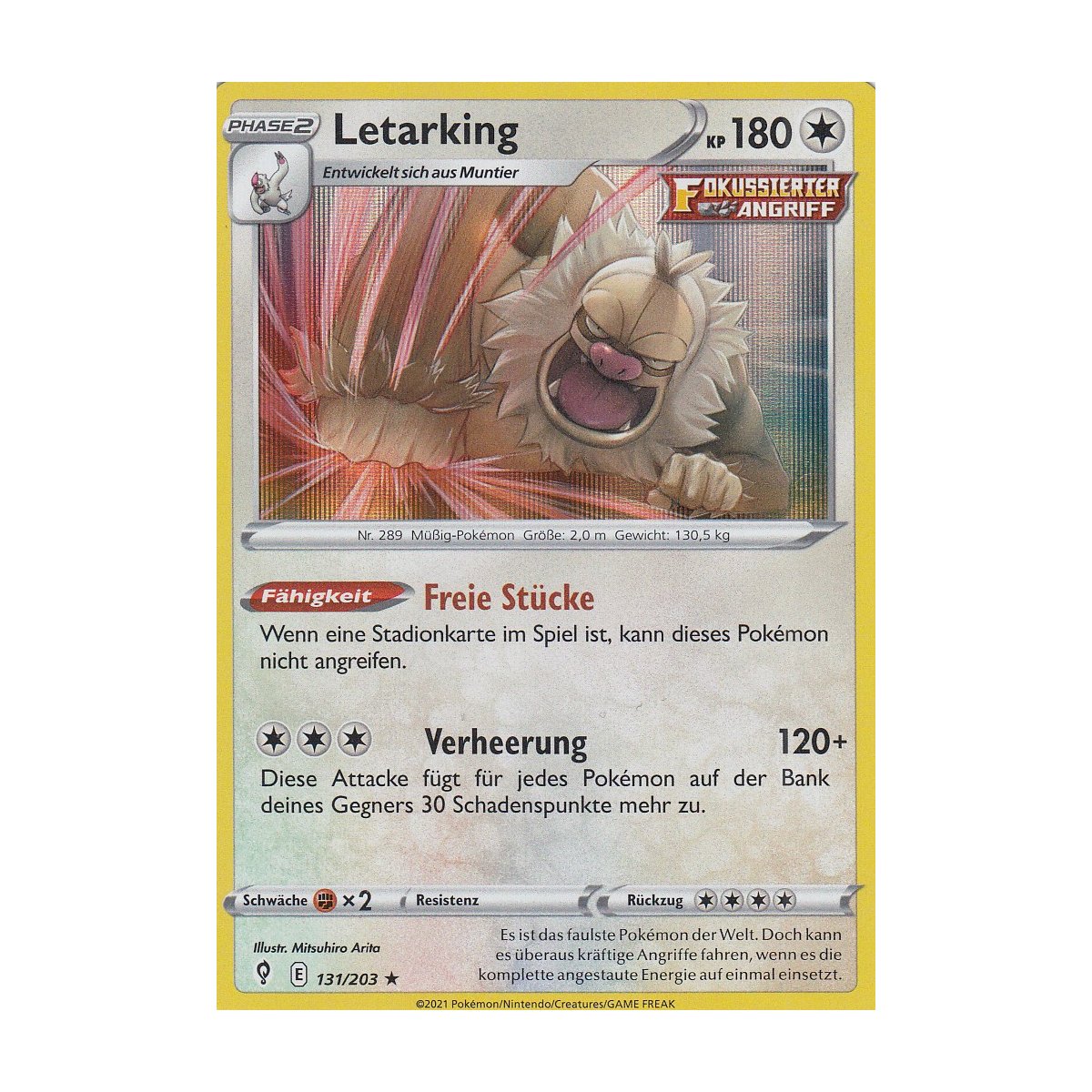 Letarking 131/203 HOLO Drachenwandel Pokemon Karte günstig kaufen