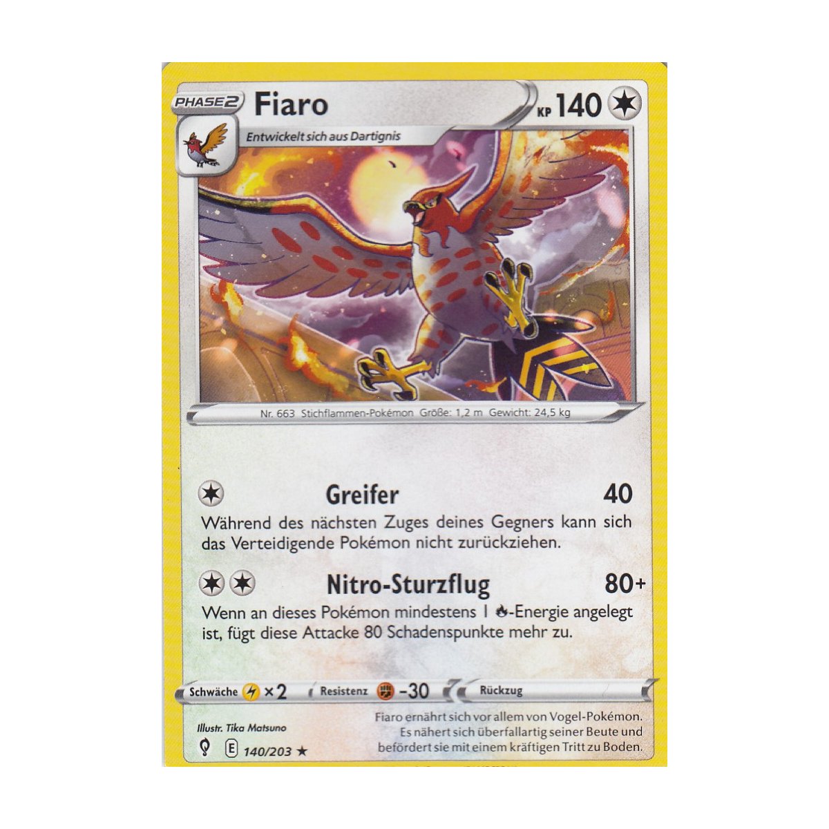 Fiaro 140/203 Drachenwandel Pokemon Karte günstig kaufen