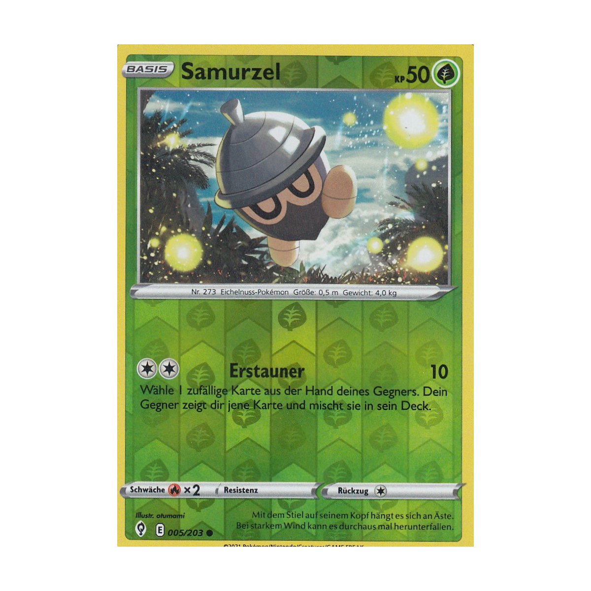Samurzel 005/203 REVERSE HOLO Drachenwandel Pokemon Karte kaufen