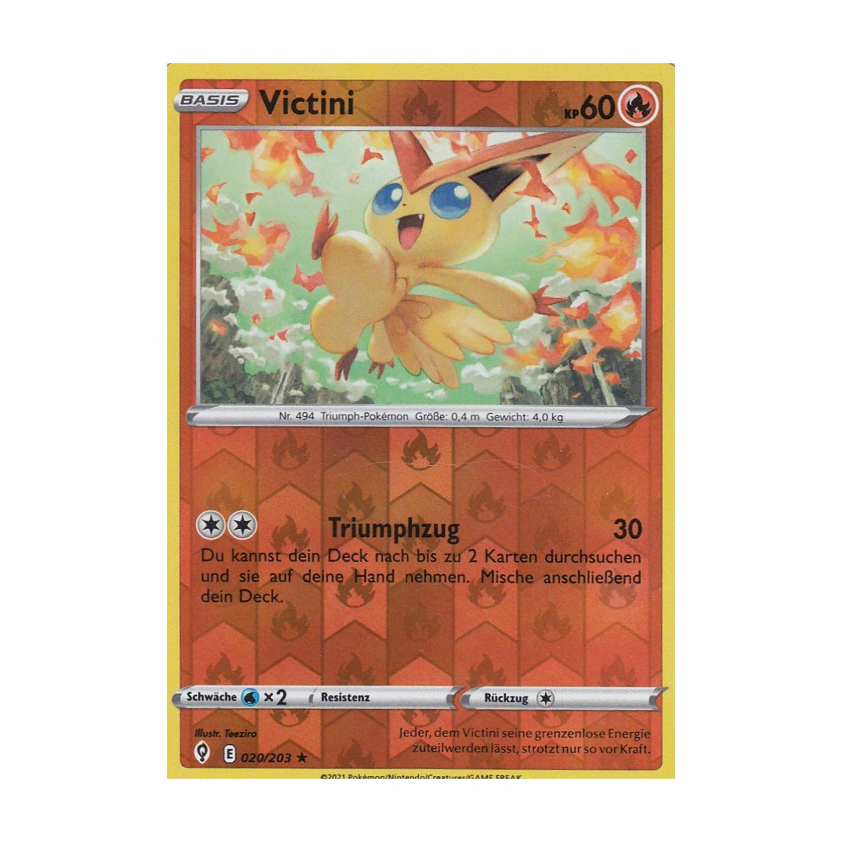Victini 020/203 HOLO REVERSE HOLO Drachenwandel Pokemon Karte kaufen