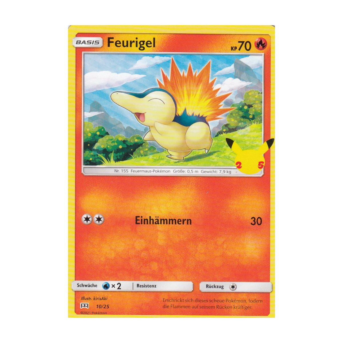 Feurigel 10/25 McDonalds2021 Pokemon Karte günstig kaufen
