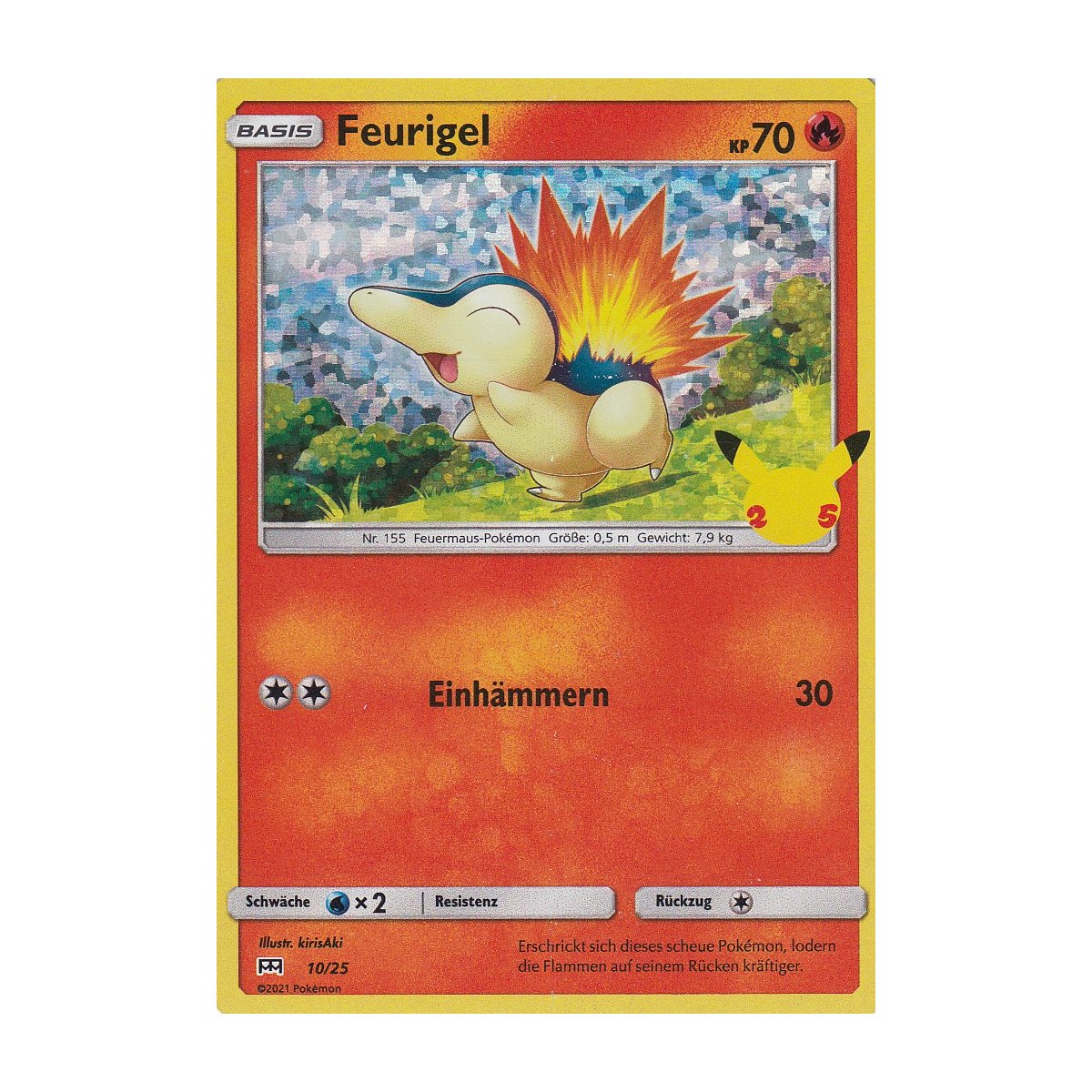 Feurigel 10a/25 McDonalds2021 Pokemon Karte günstig kaufen