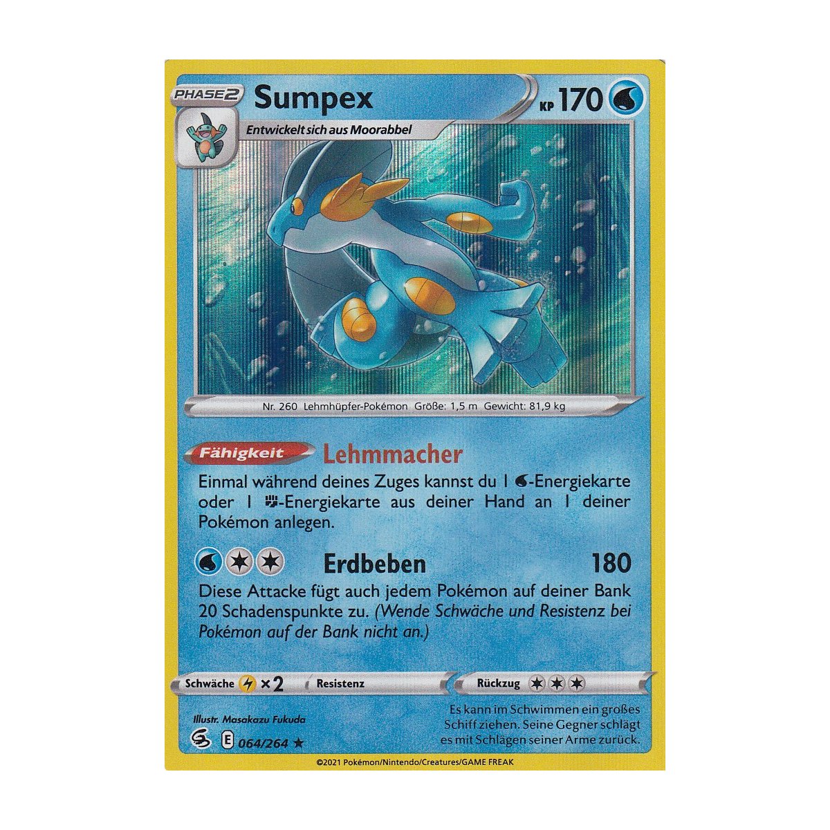 Sumpex 064/264 HOLO Fusions Angriff Pokemon Karte günstig kaufen
