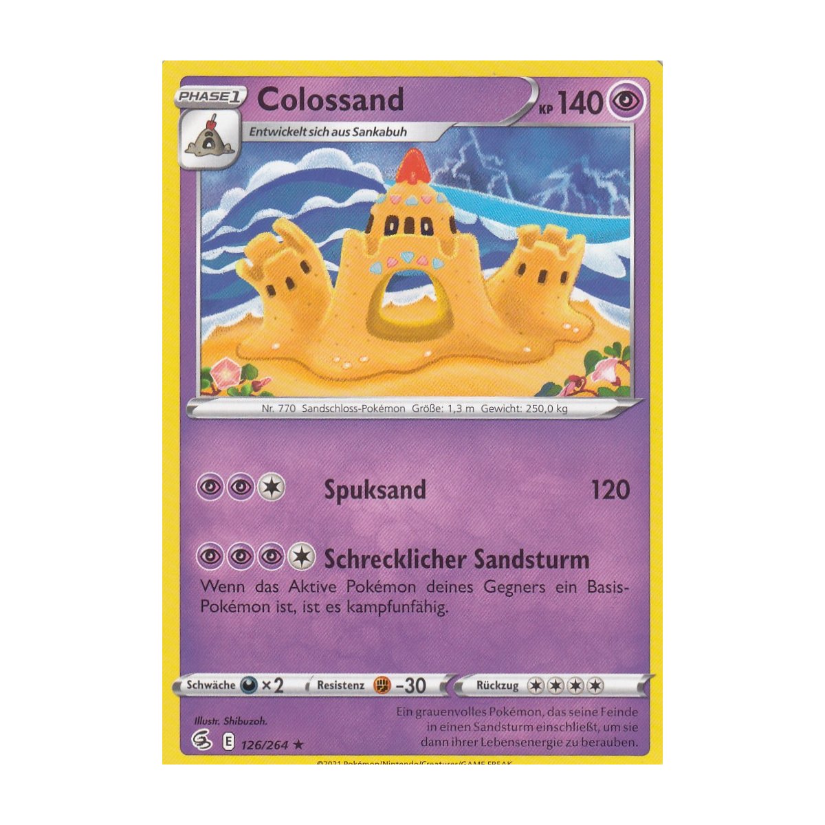 Colossand 126/264 Fusions Angriff Pokemon Karte günstig kaufen