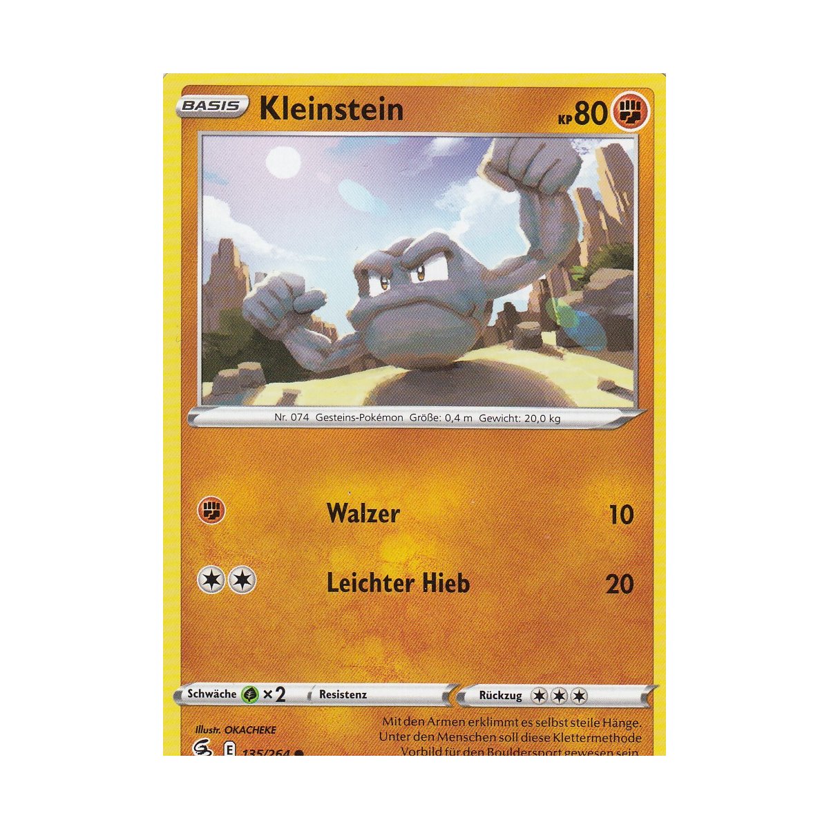 Kleinstein 135/264 Fusions Angriff Pokemon Karte günstig kaufen