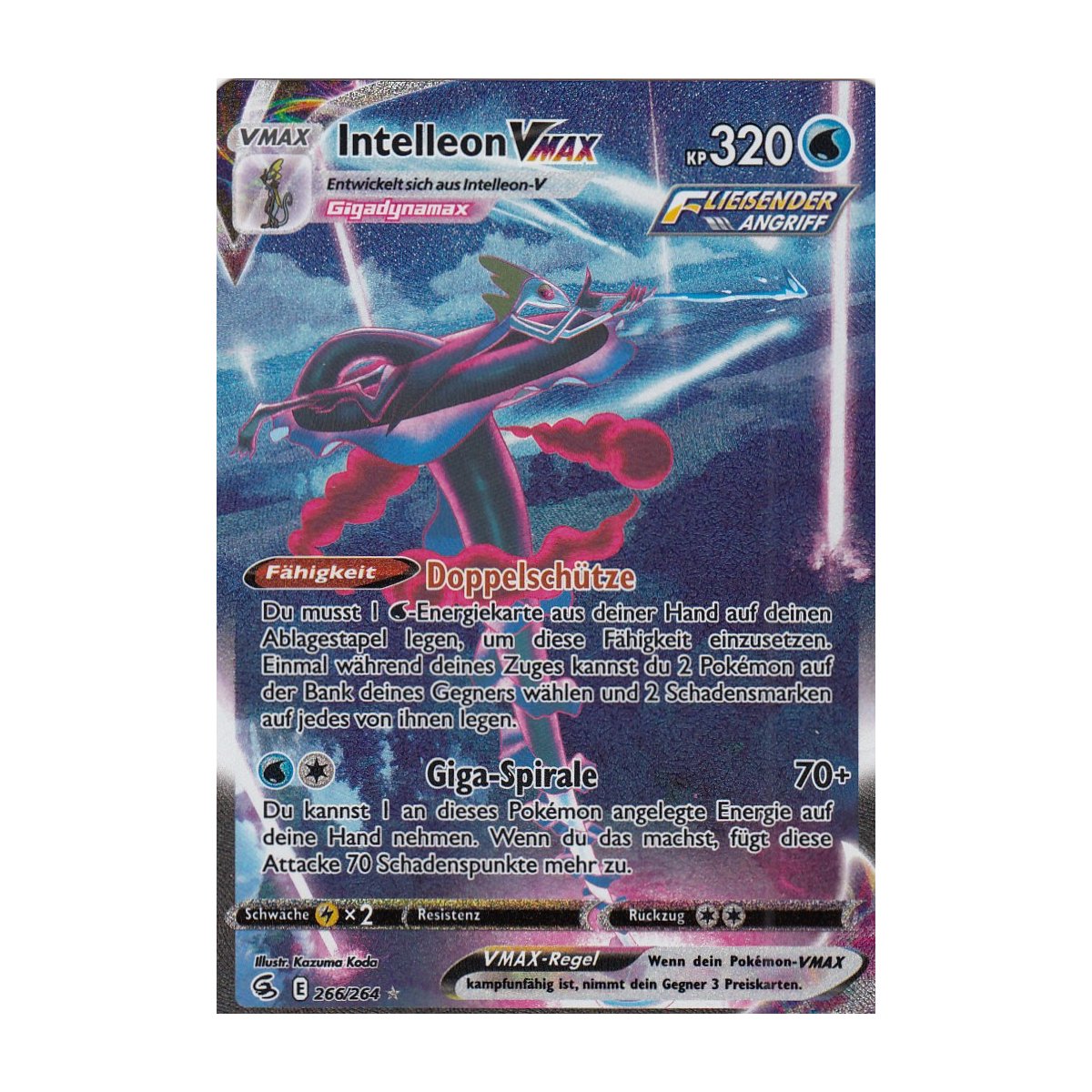 Intelleon-VMAX 266/264 RAINBOW Fusions Angriff Pokemon Karte kaufen