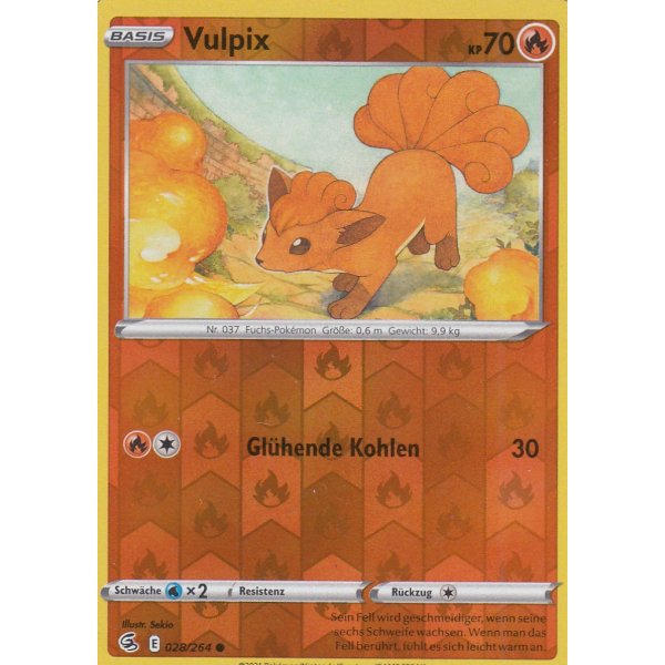 Vulpix 028/264 REVERSE HOLO Fusions Angriff Pokemon Karte kaufen