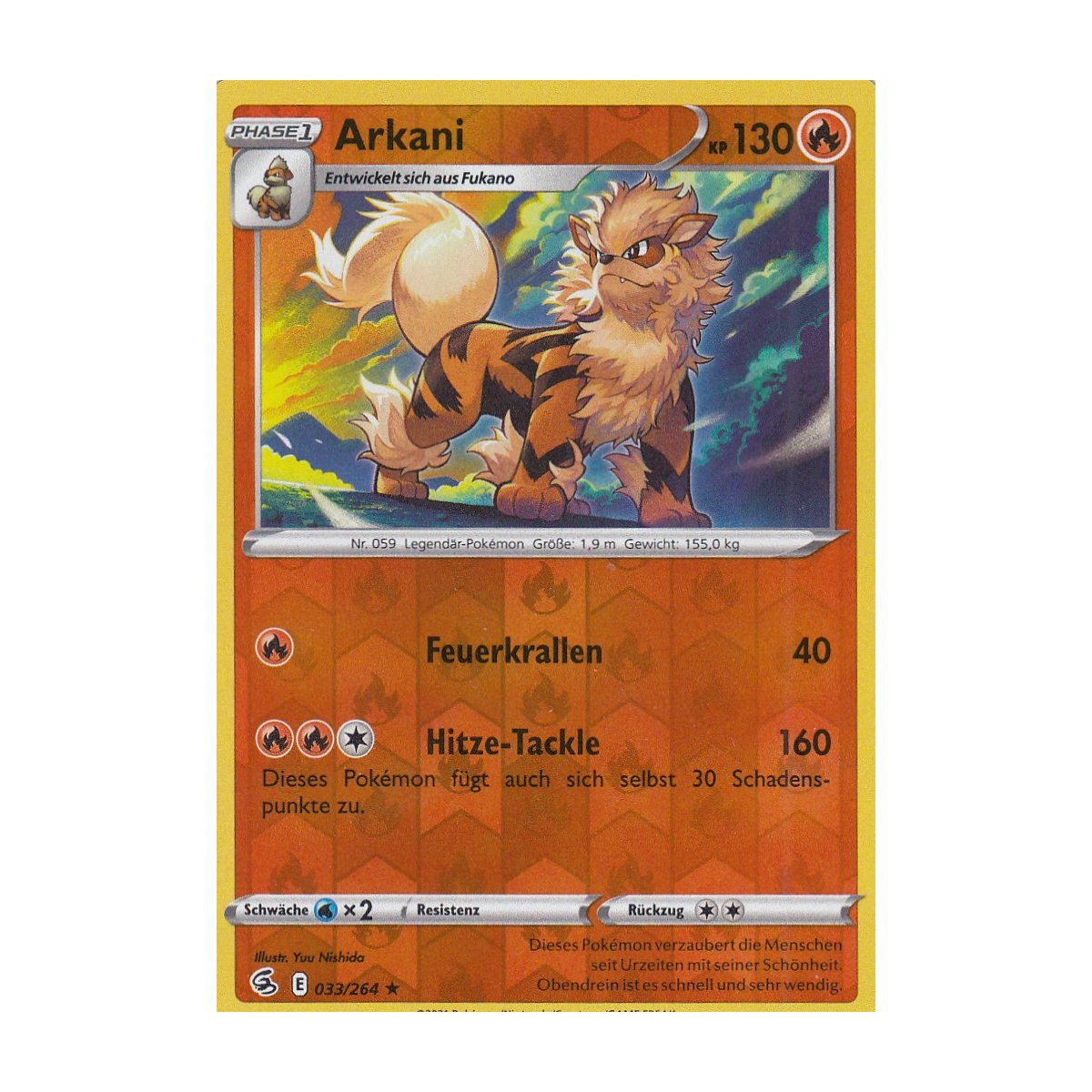Arkani 033/264 REVERSE HOLO Fusions Angriff Pokemon Karte kaufen