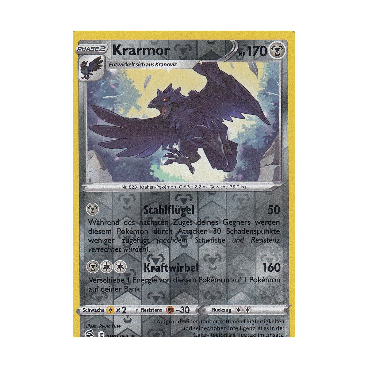 Krarmor 190/264 REVERSE HOLO Fusions Angriff Pokemon Karte kaufen