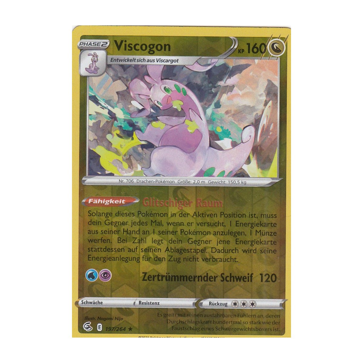 Viscogon 197/264 REVERSE HOLO Fusions Angriff Pokemon Karte kaufen