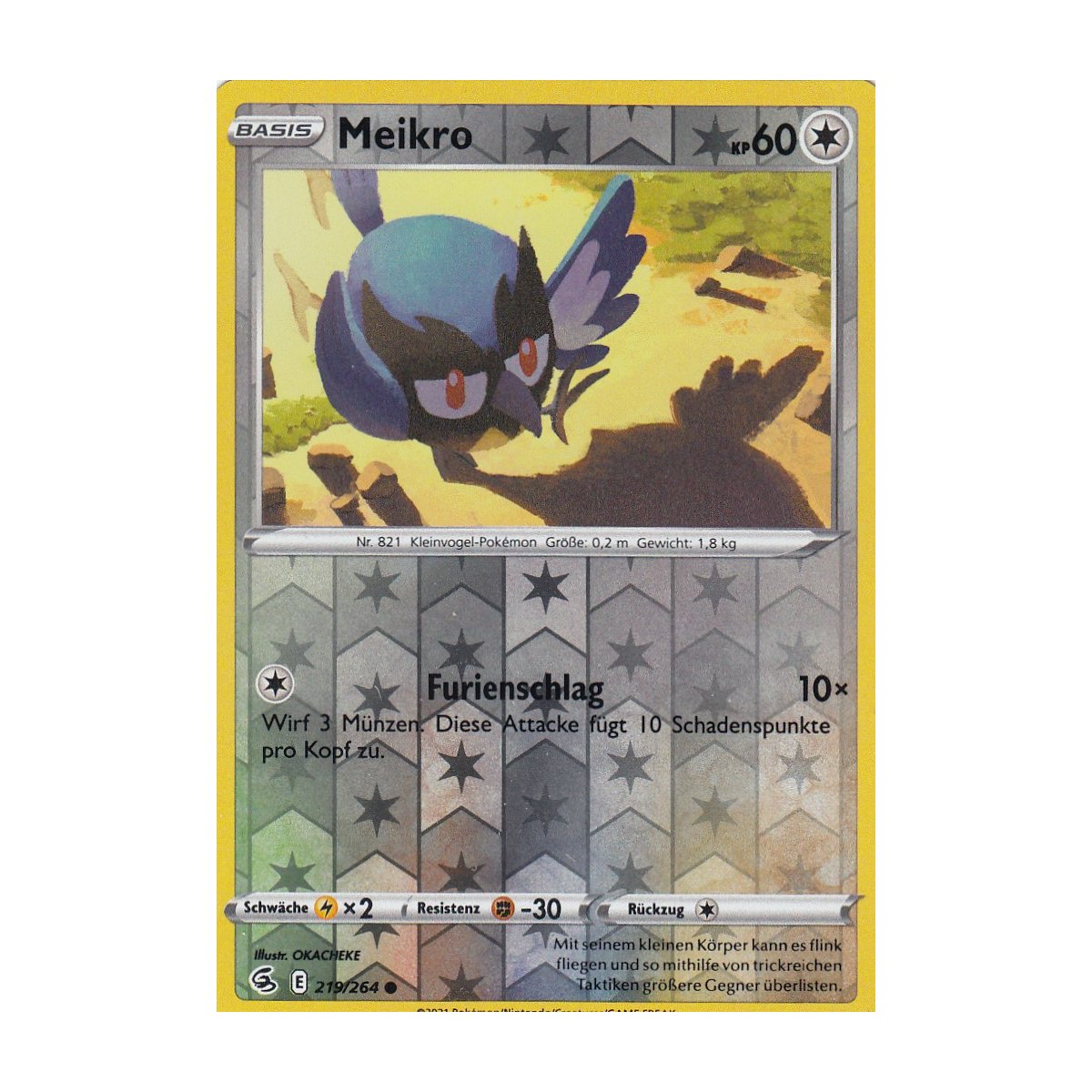 Meikro 219/264 REVERSE HOLO Fusions Angriff Pokemon Karte kaufen