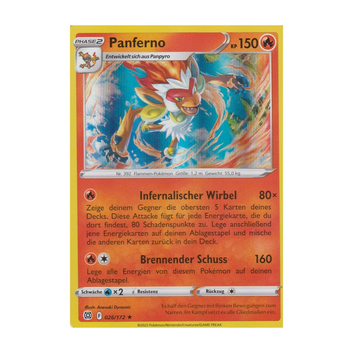 Panferno 026/172 HOLO Strahlende Sterne Pokemon Karte kaufen