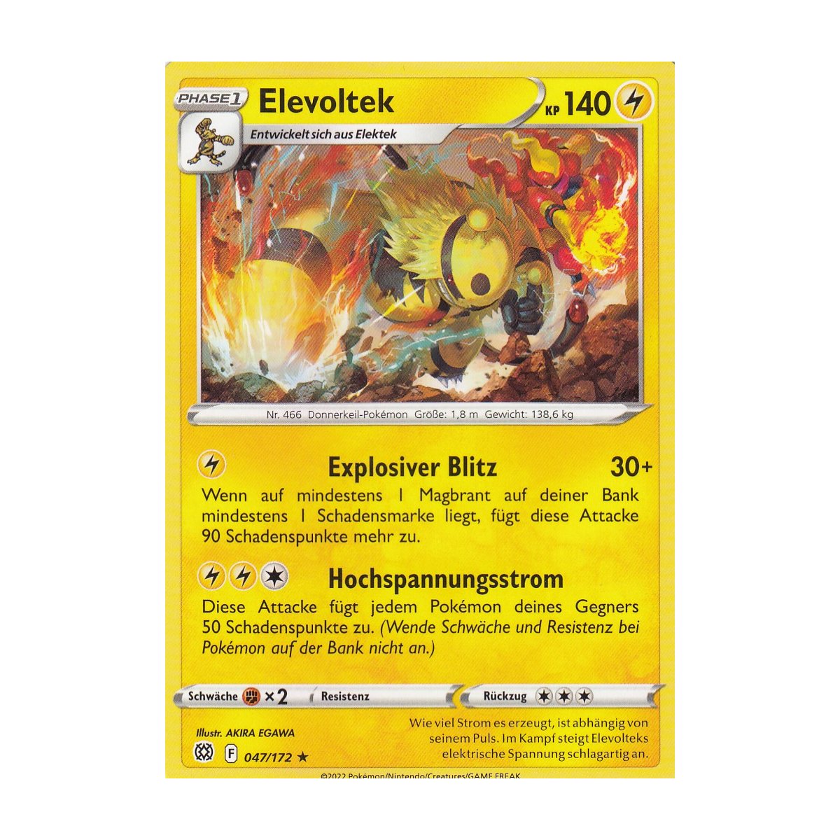 Elevoltek 047/172 Strahlende Sterne Pokemon Karte günstig kaufen