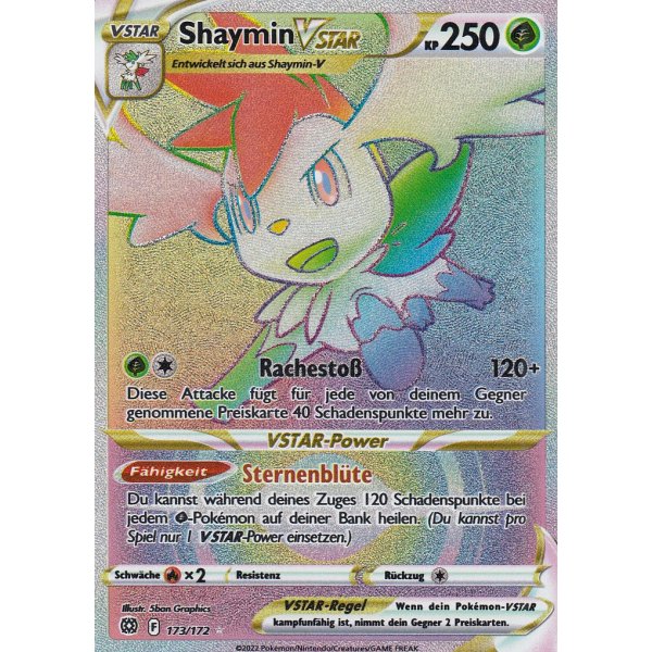 Shaymin-VSTAR 173/172 RAINBOW Strahlende Sterne Pokemon Karte kaufen