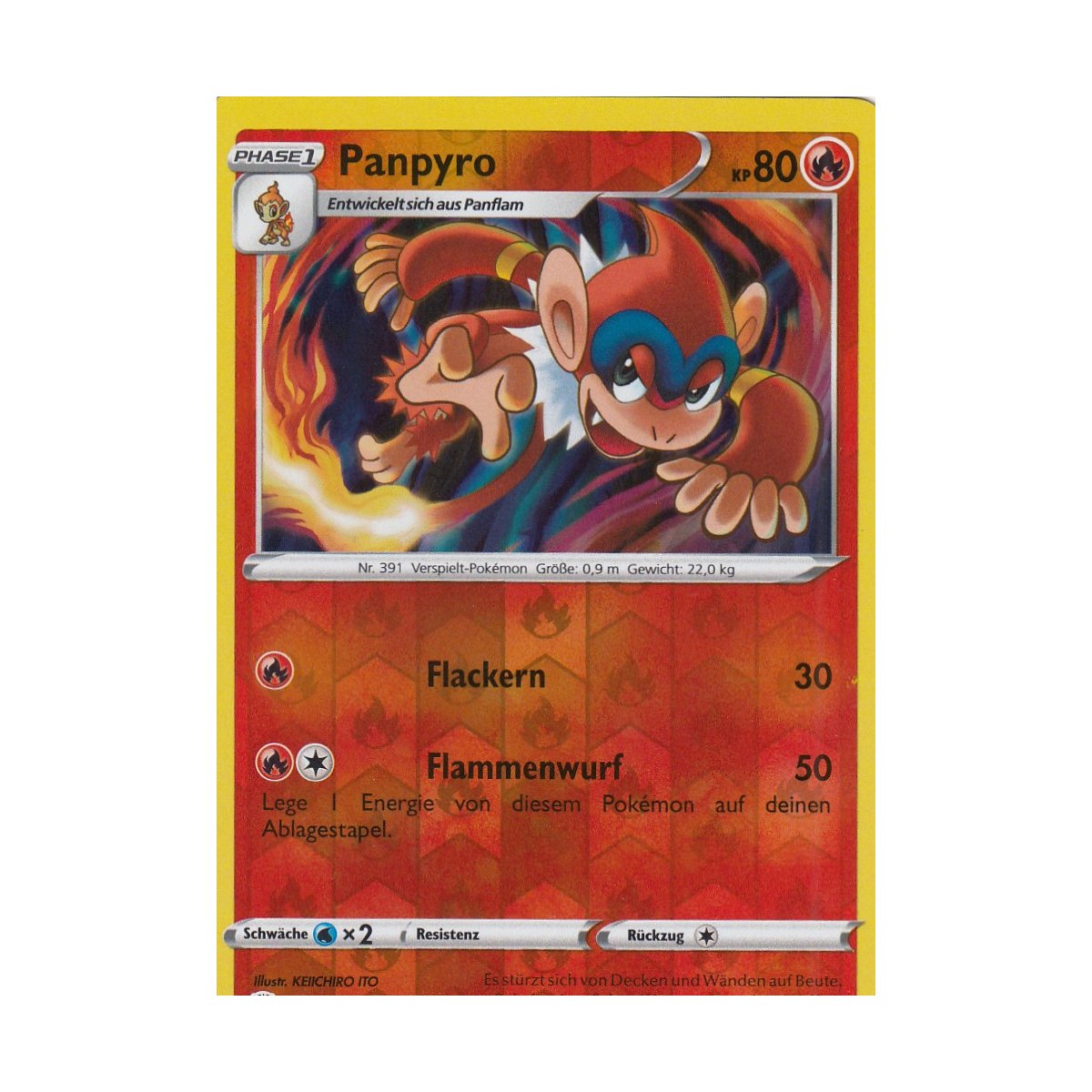 Panpyro 025/172 REVERSE HOLO Strahlende Sterne Pokemon Karte kaufen