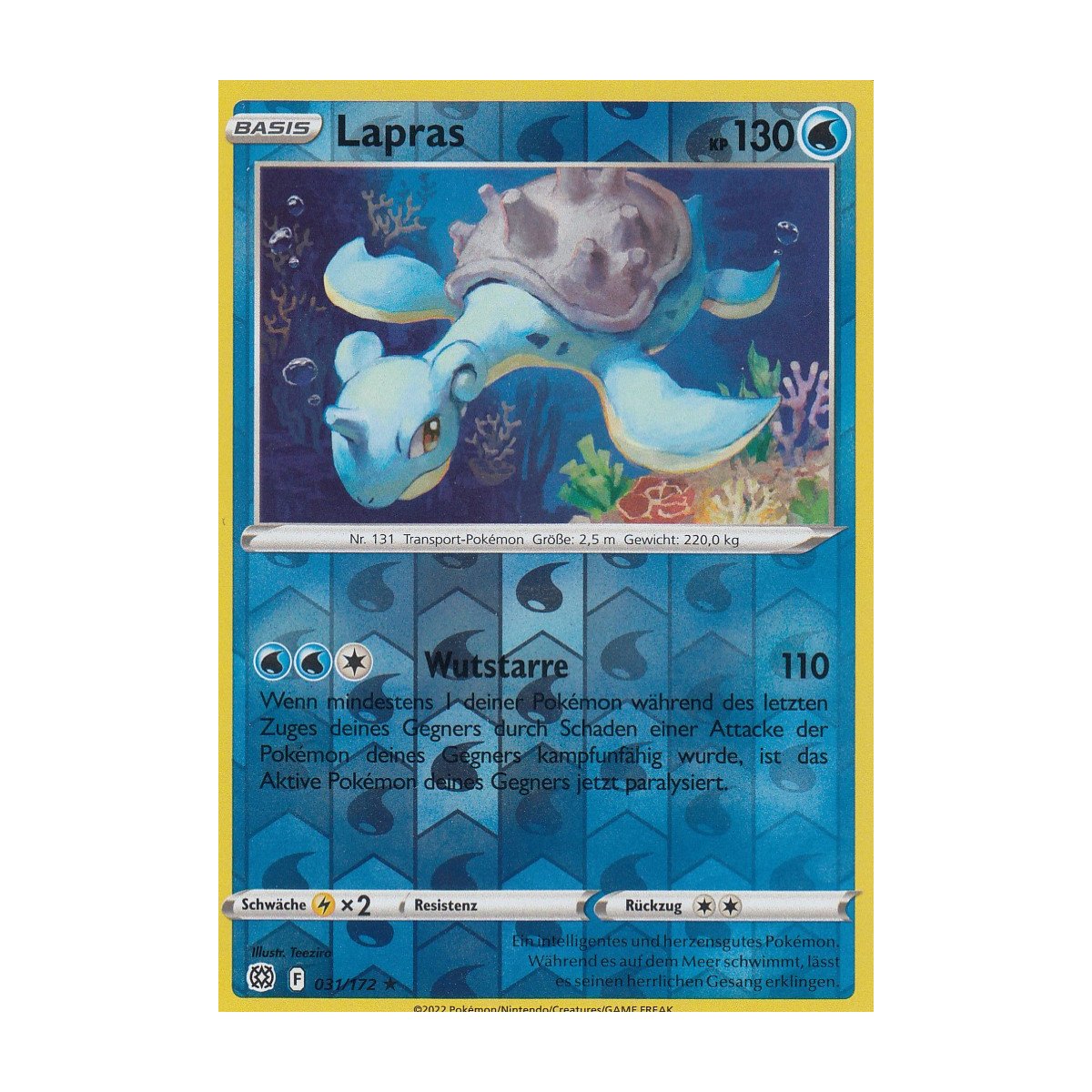 Lapras 031/172 REVERSE HOLO Strahlende Sterne Pokemon Karte kaufen