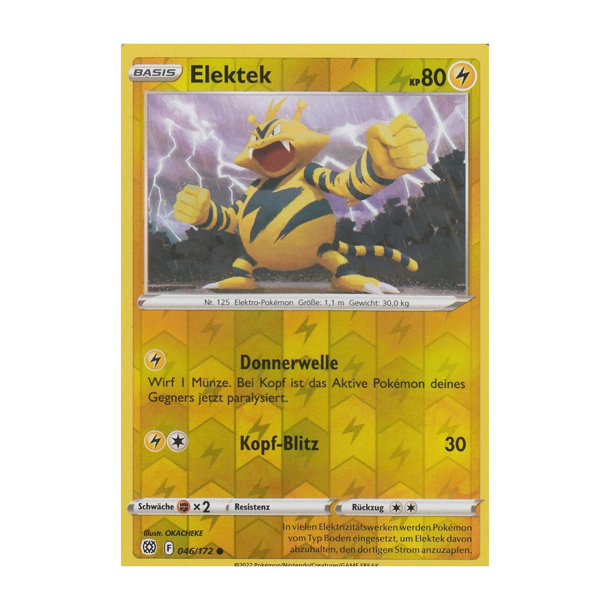 Elektek 046/172 REVERSE HOLO Strahlende Sterne Pokemon Karte kaufen