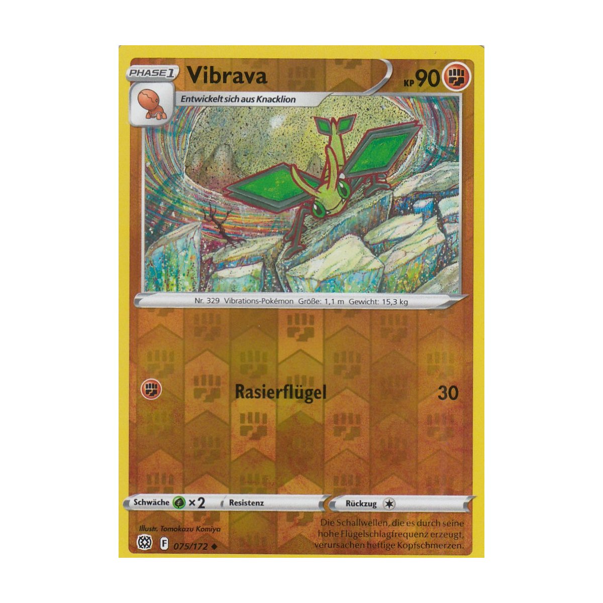 Vibrava 075/172 REVERSE HOLO Strahlende Sterne Pokemon Karte kaufen