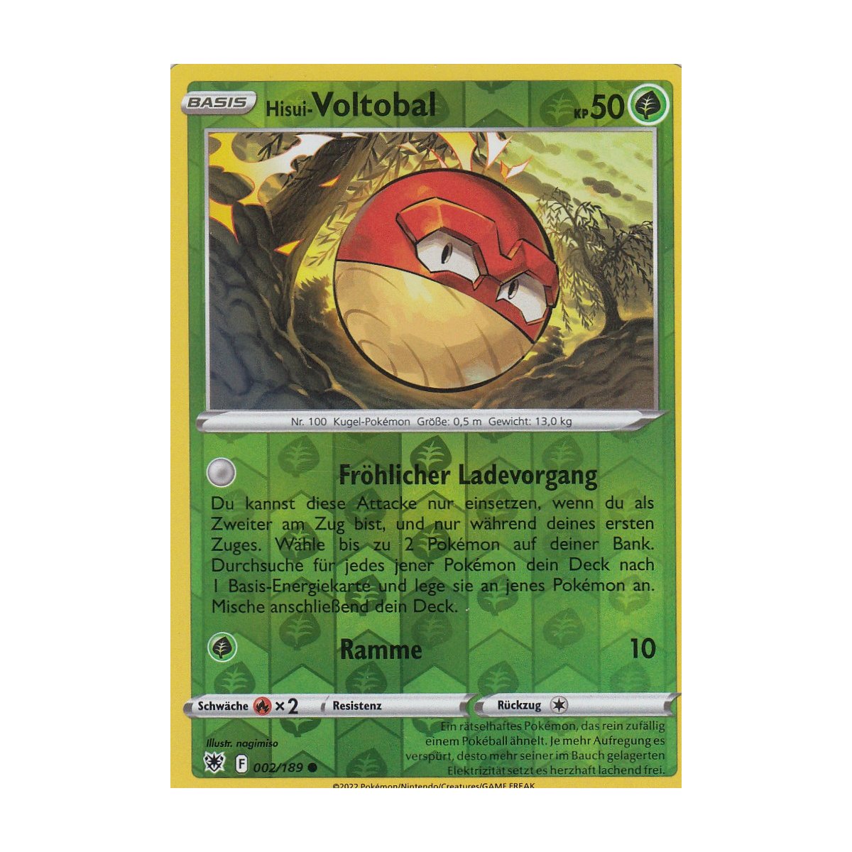 Hisui-Voltobal 002/189 REVERSE HOLO Astralglanz Pokemon Karte kaufen