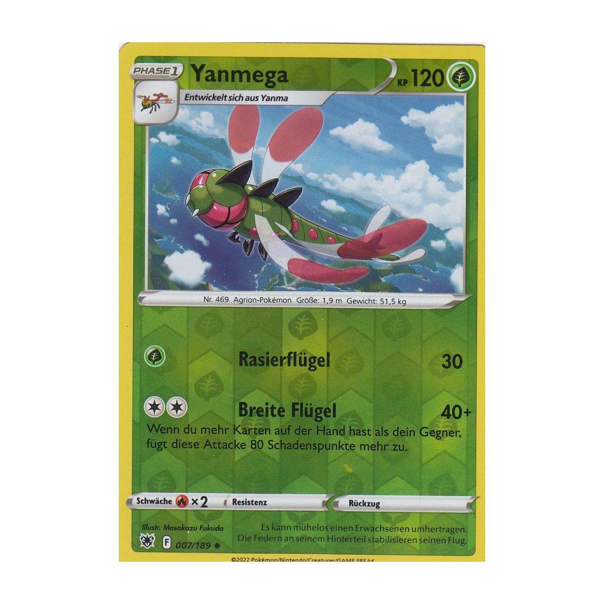 Yanmega 007/189 REVERSE HOLO Astralglanz Pokemon Karte kaufen