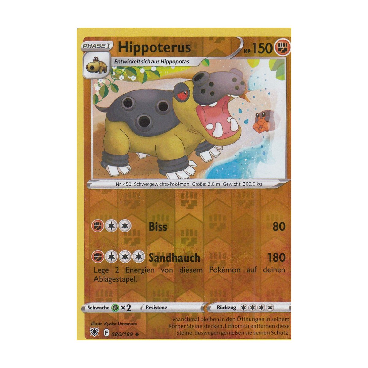 Hippoterus 080/189 REVERSE HOLO Astralglanz Pokemon Karte kaufen