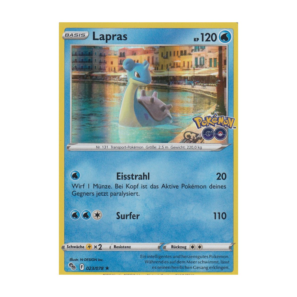 Lapras 023/078 HOLO Pokemon GO Pokemon Karte günstig kaufen