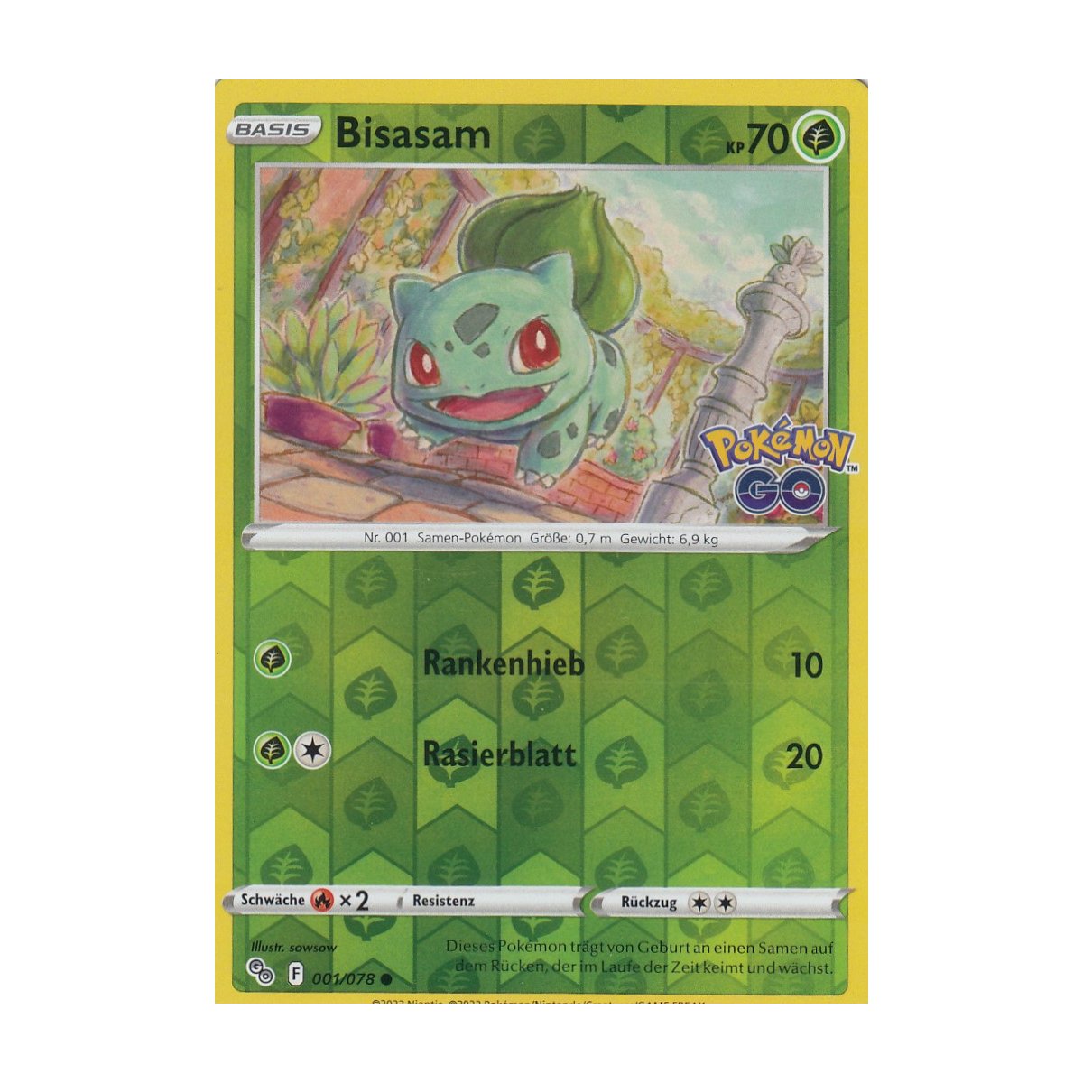 Bisasam 001/078 REVERSE HOLO Pokemon GO Pokemon Karte kaufen