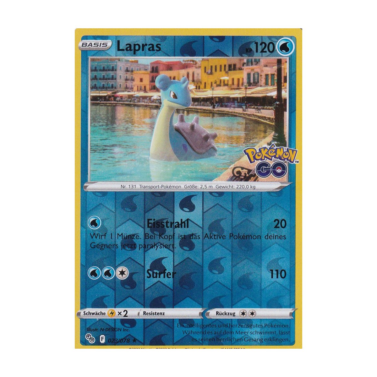 Lapras 023/078 HOLO REVERSE HOLO Pokemon GO Pokemon Karte kaufen