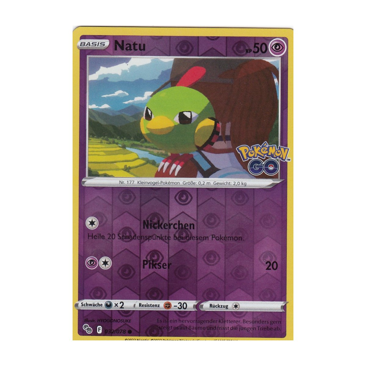 Natu 032/078 REVERSE HOLO Pokemon GO Pokemon Karte günstig kaufen