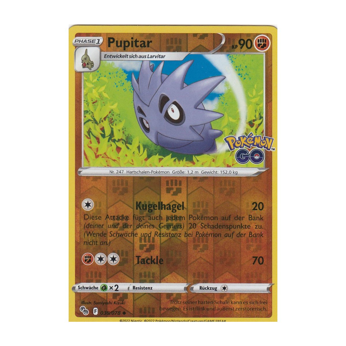 Pupitar 038/078 REVERSE HOLO Pokemon GO Pokemon Karte kaufen