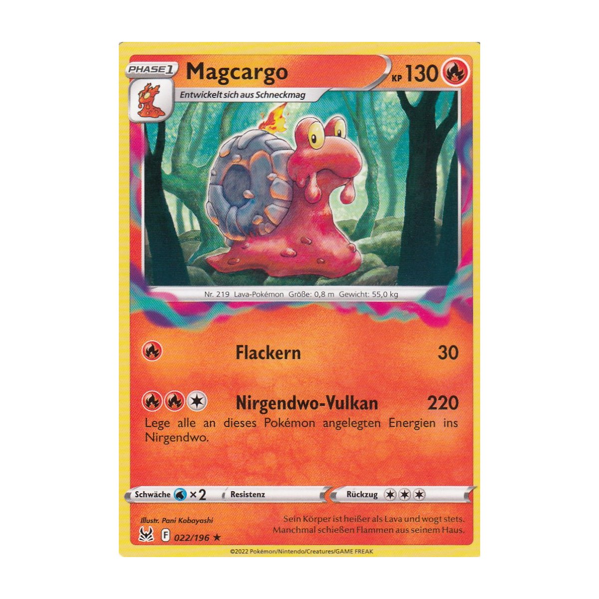 Magcargo 022/196 Verlorener Ursprung Pokemon Karte günstig kaufen