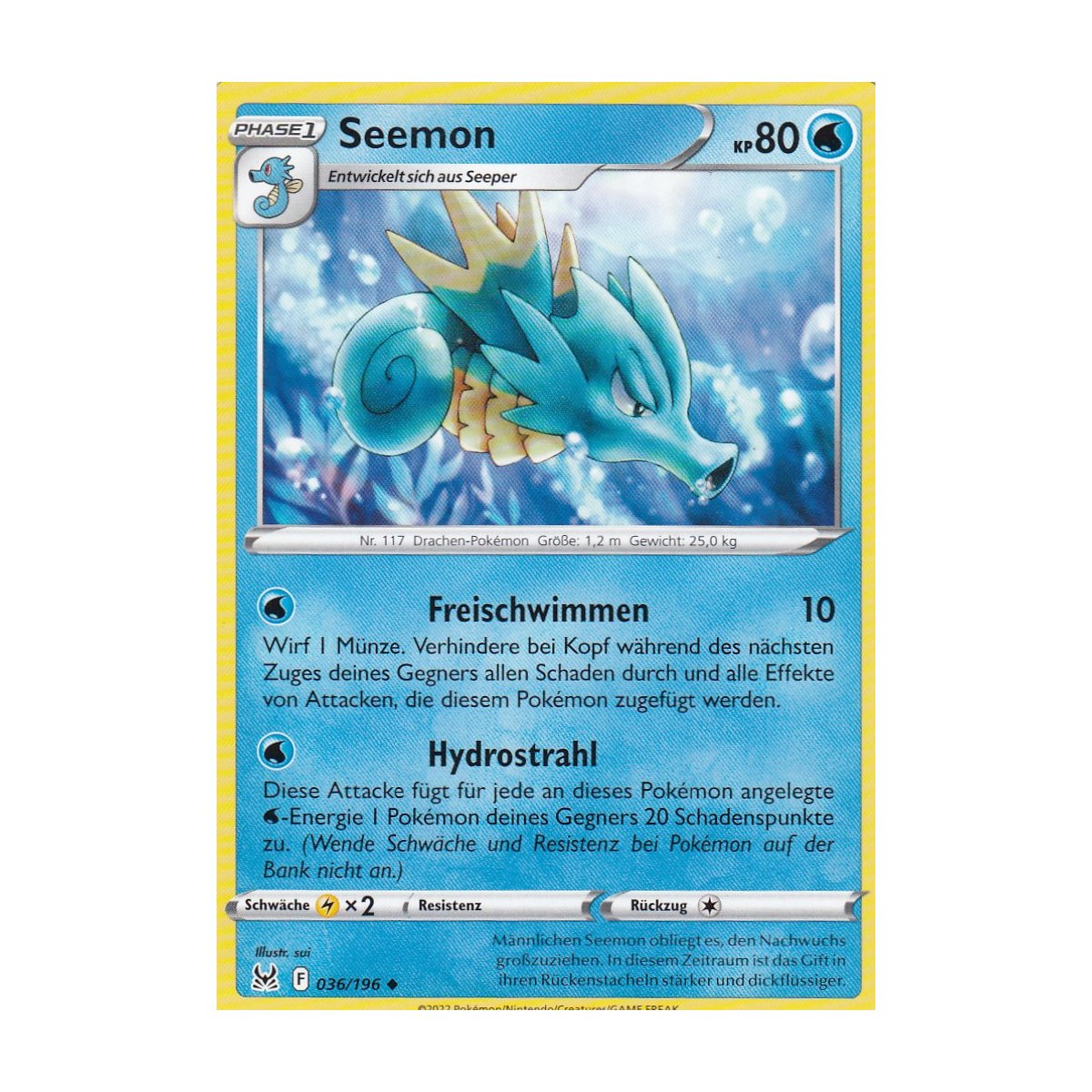 Seemon 036/196 Verlorener Ursprung Pokemon Karte günstig kaufen