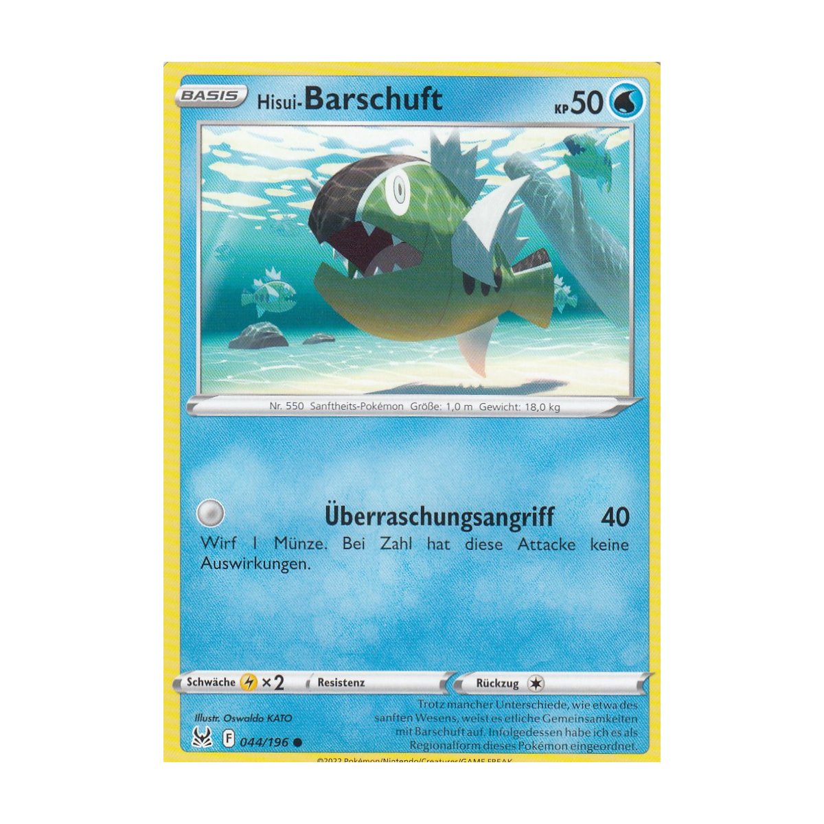 Hisui-Barschuft 044/196 Verlorener Ursprung Pokemon Karte kaufen