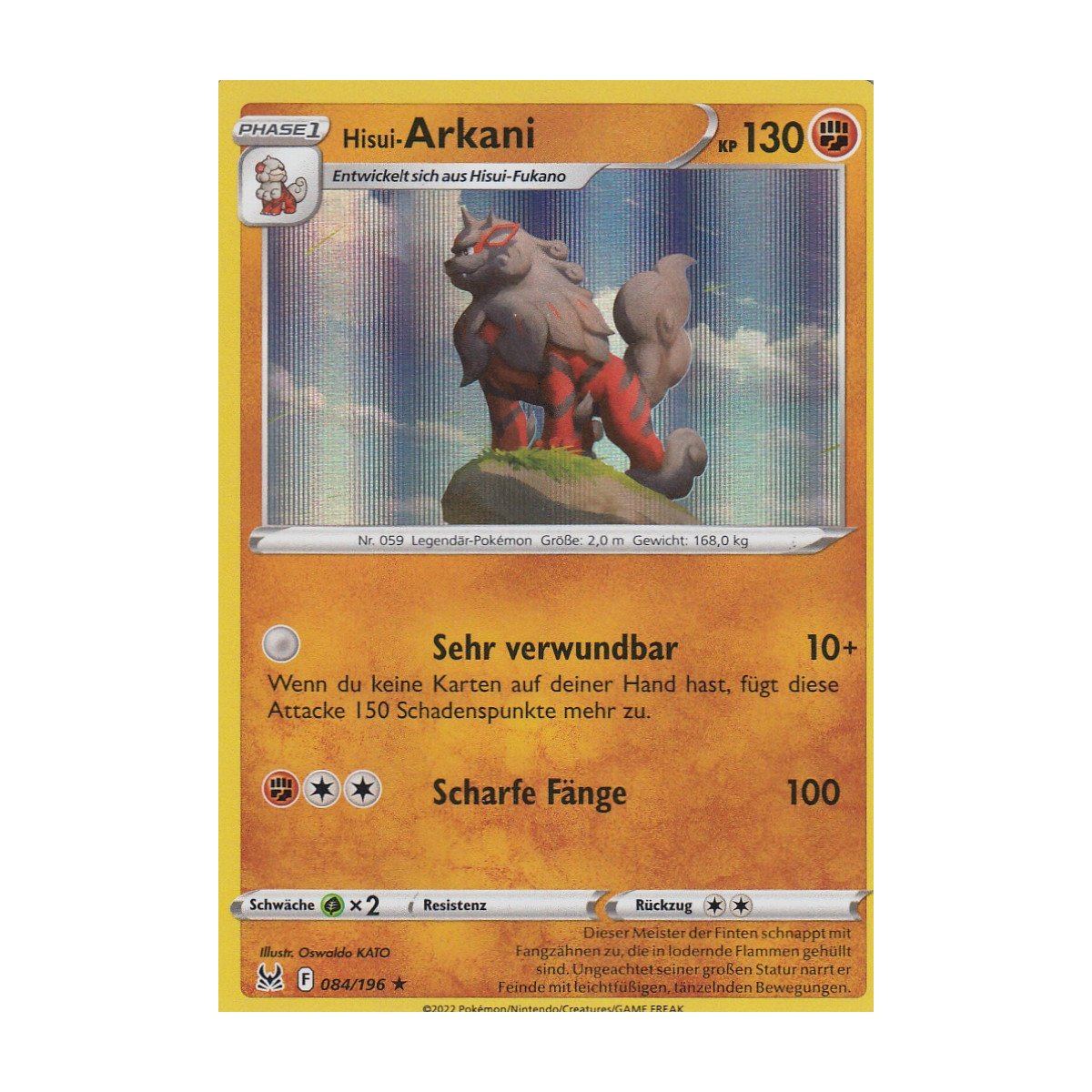 Hisui-Arkani 084/196 HOLO Verlorener Ursprung Pokemon Karte kaufen