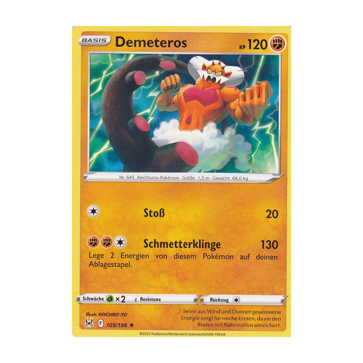Demeteros 105/196 Verlorener Ursprung Pokemon Karte kaufen