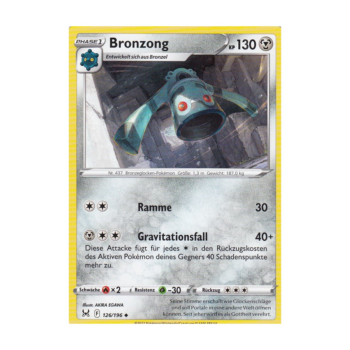 Bronzong 126/196 Verlorener Ursprung Pokemon Karte günstig kaufen