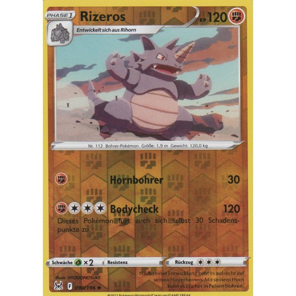 Rizeros 090/196 REVERSE HOLO Verlorener Ursprung Pokemon Karte kaufen