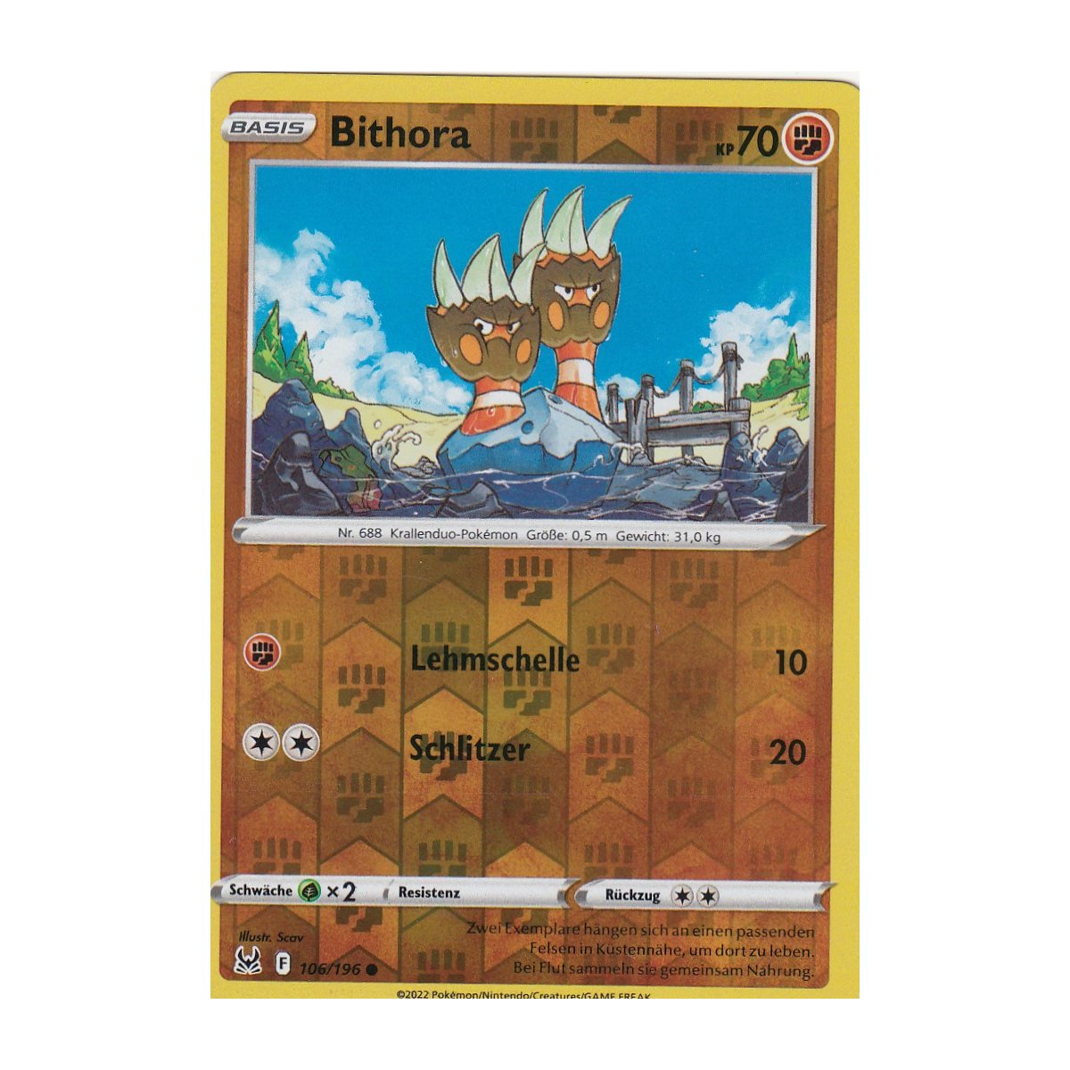 Bithora 106/196 REVERSE HOLO Verlorener Ursprung Pokemon Karte kaufen
