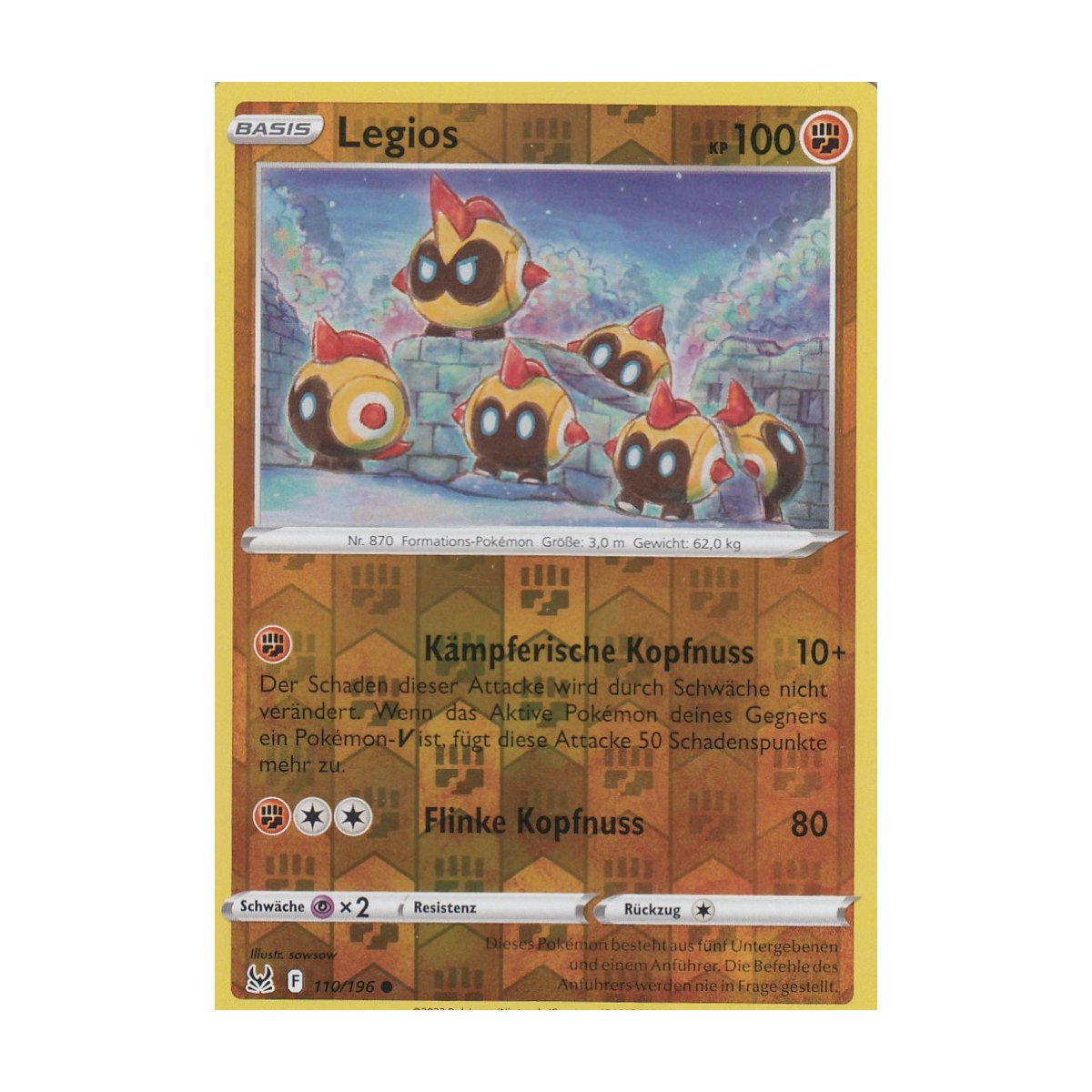 Legios 110/196 REVERSE HOLO Verlorener Ursprung Pokemon Karte kaufen