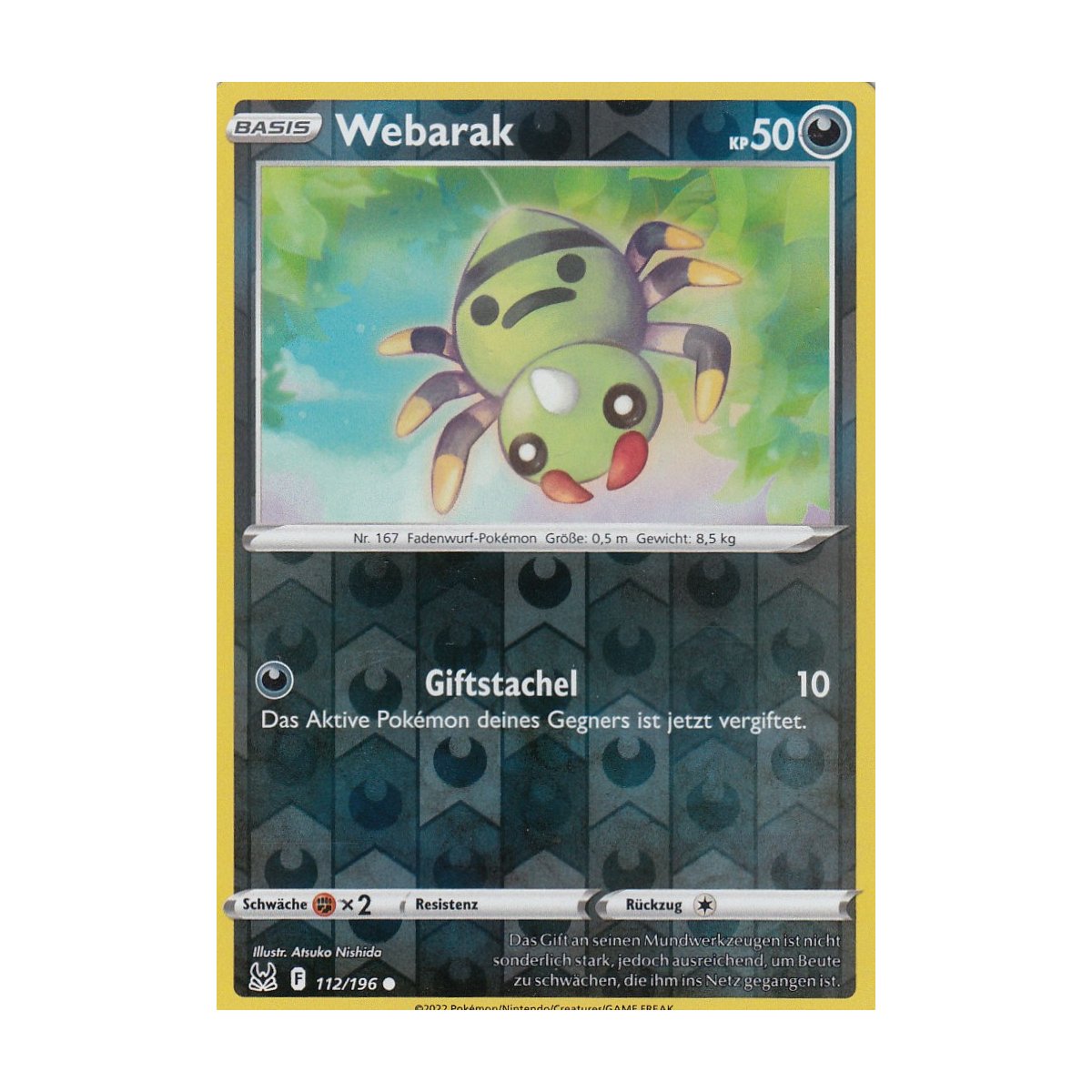 Webarak 112/196 REVERSE HOLO Verlorener Ursprung Pokemon Karte kaufen